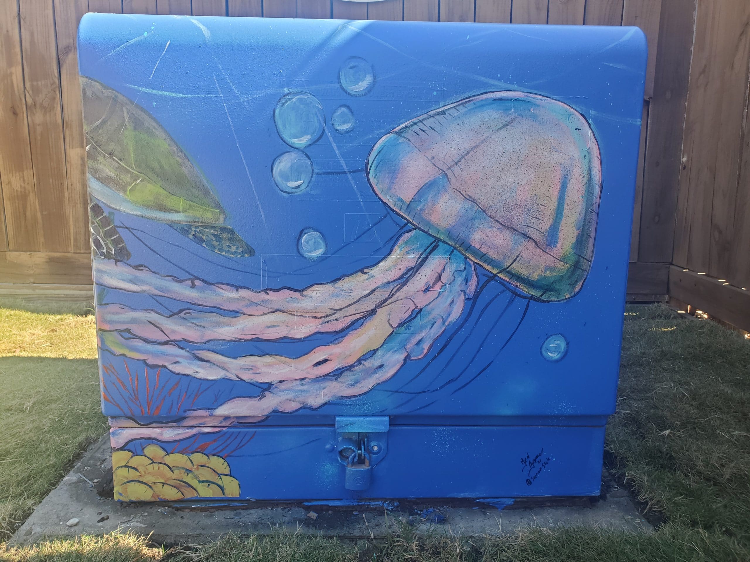 Stucco and Electrical Box Art - Jen Seymour